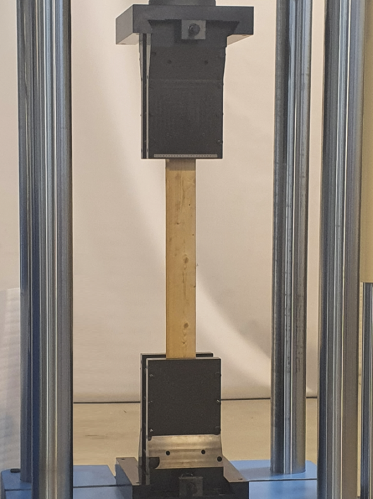 testing wood in tension, compression and bending.