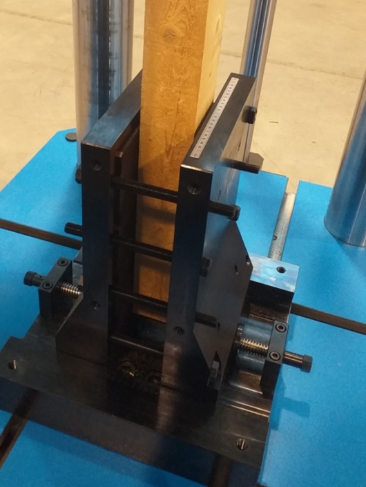 testing wood in tension, compression and bending.